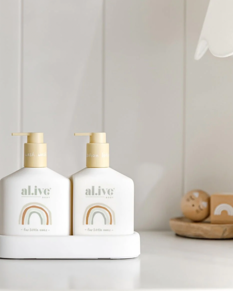 Al.ive Baby Duo (Hair/Body Wash & Lotion + Tray - Gentle Pear)